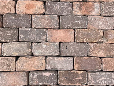 Oud gebakken Klinkerkei KKGO oranje-rood (op pallet) | Wassink bestratingen